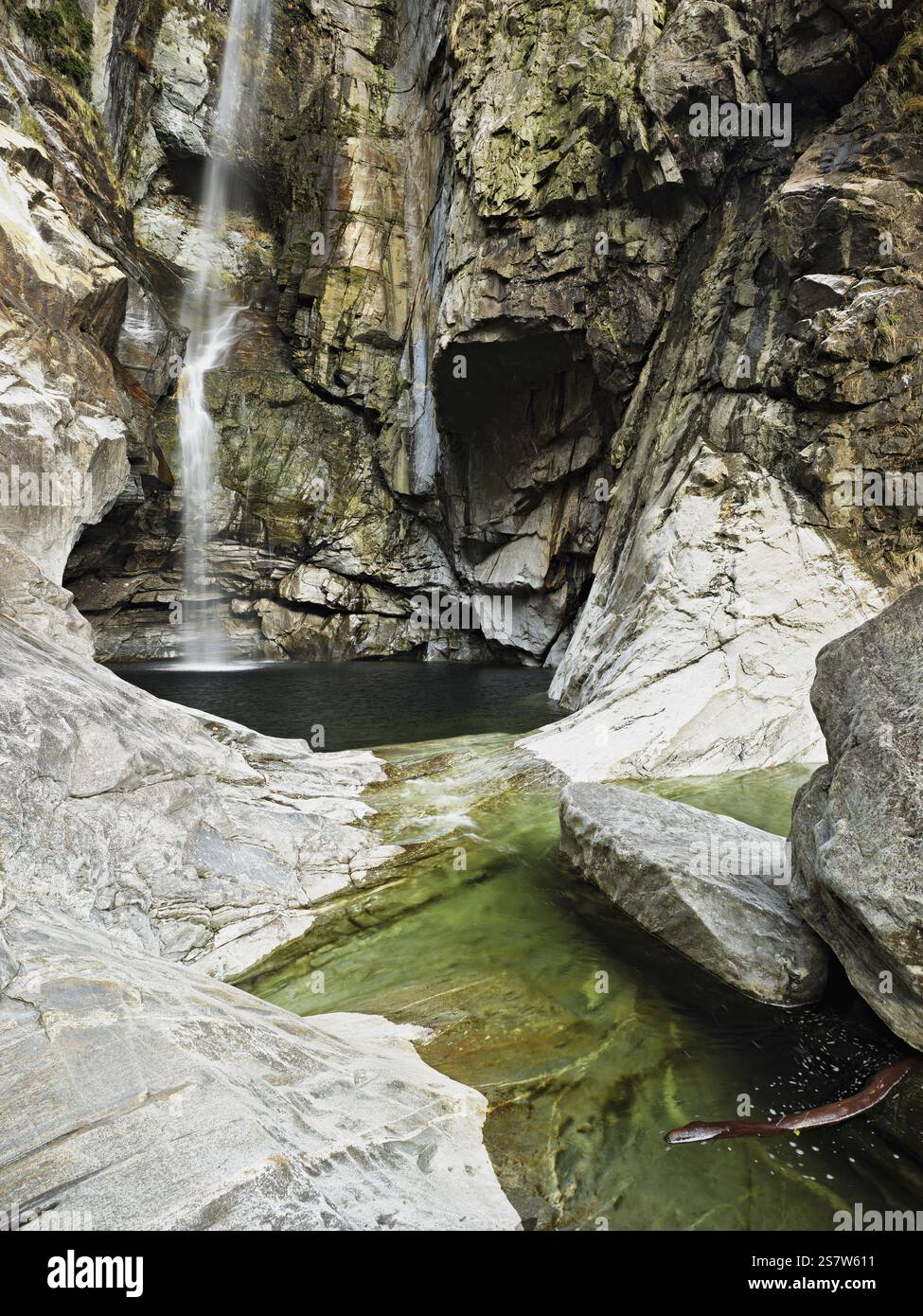 Cascata del Salto waterfall, Maggia, Maggia Valley, Canton Ticino ...