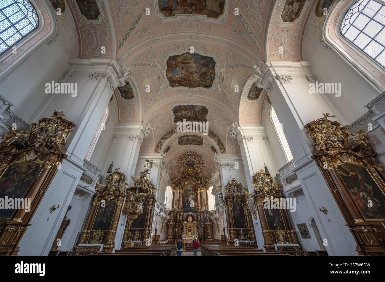 Interior with high altar of the Church of the Guardian Angels, built in ...