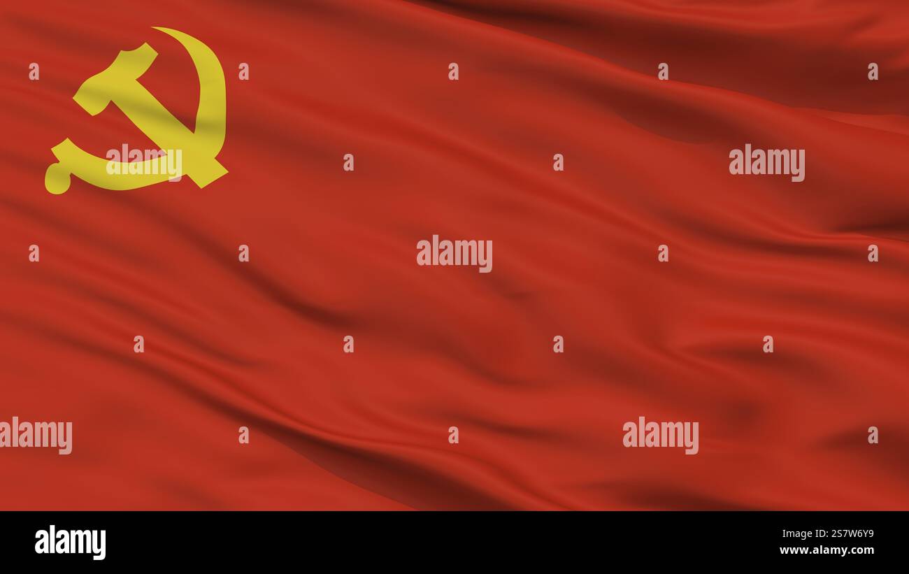The Chinese Communist Party Flag, Closeup View Stock Photo - Alamy