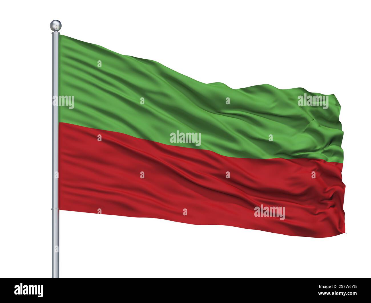 Tuquerres City Flag On Flagpole, Country Colombia, Isolated On White ...