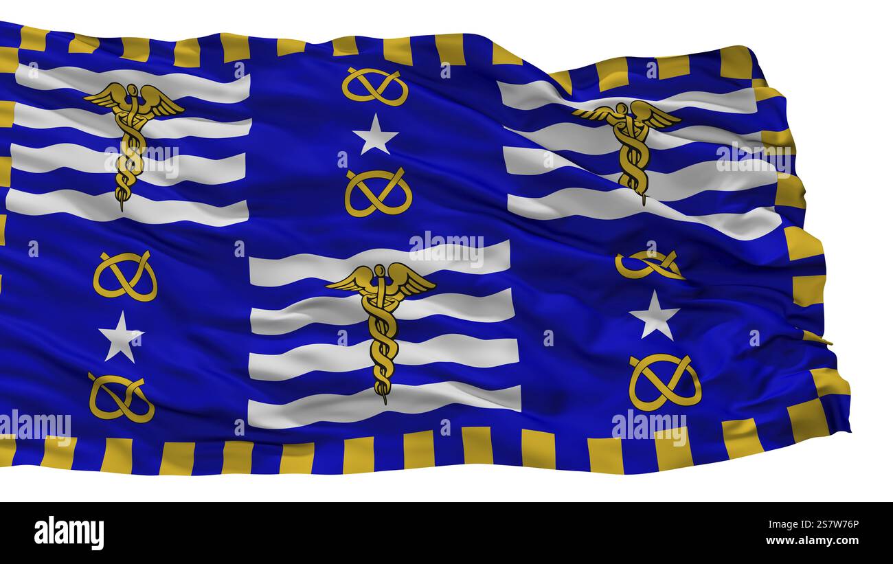 Brisbane City Flag, Country Australia, Isolated On White Background ...