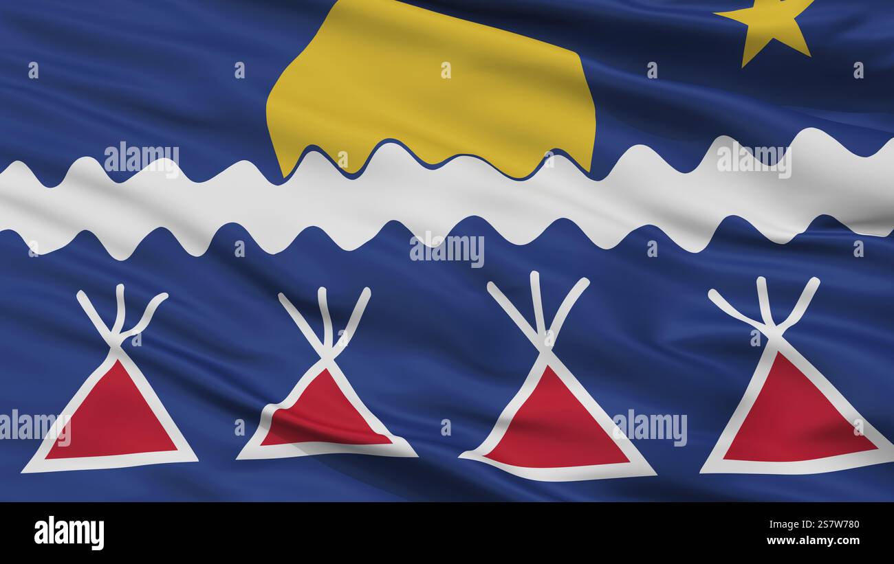 Native Americans Tribe Indian Flag, Closeup View Stock Photo - Alamy