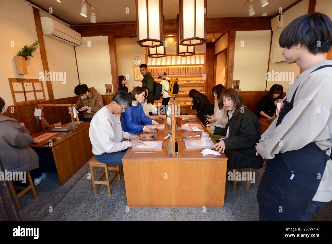 Wood works handicraft workshop on Kanetsuki street in Kawagoe, Japan ...