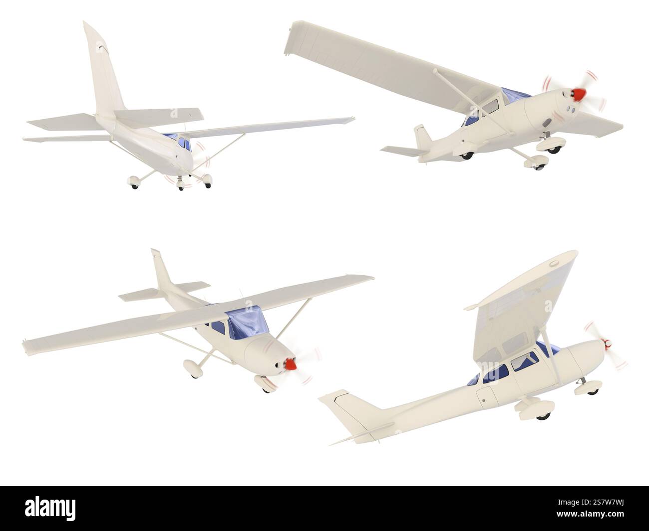Isolated collection of small airplane Stock Photo - Alamy