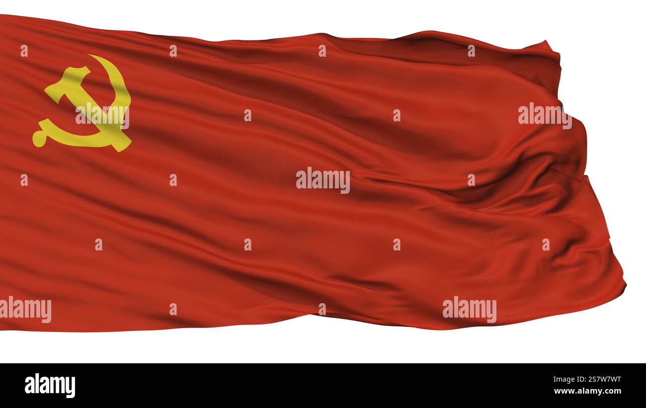 Chinese Communist Party Flag, Isolated On White Background Stock Photo ...