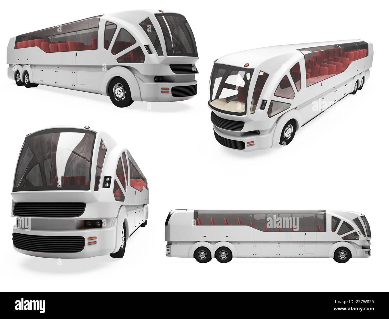 Isolated collection of concept bus Stock Photo - Alamy