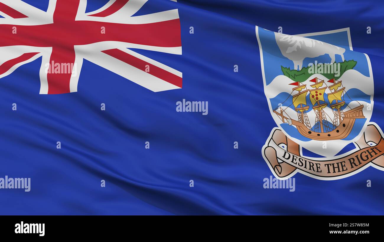 The Falkland Islands Flag, Closeup View Stock Photo - Alamy