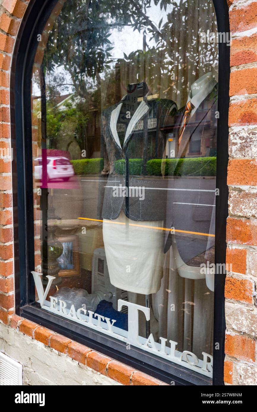 The front window of a traditional Dress Maker Tailor store in inner ...