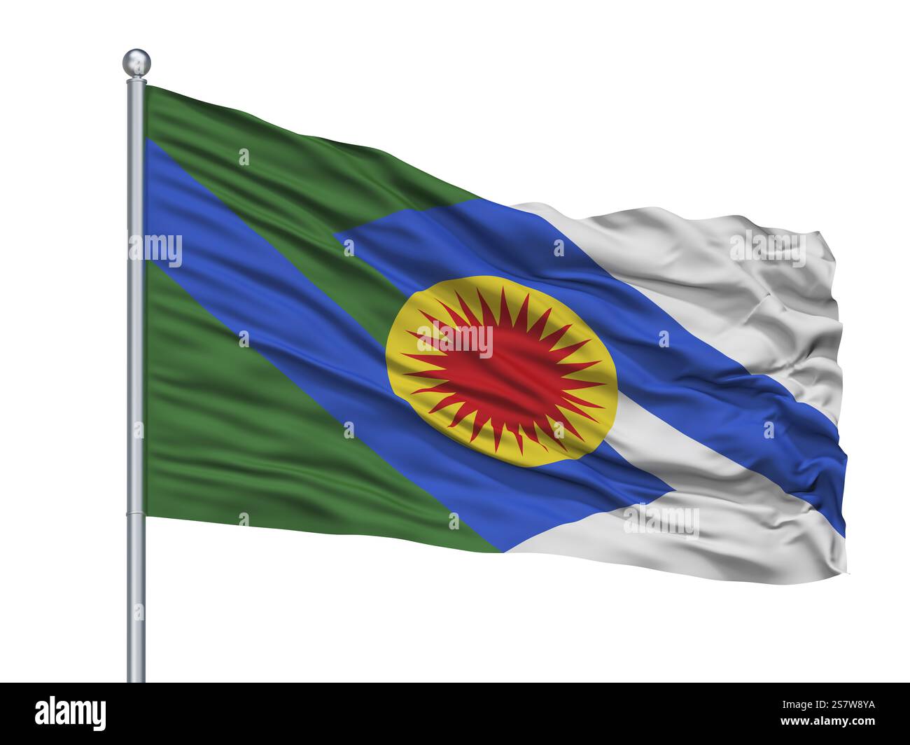 Puerto Inirida City Flag On Flagpole, Country Colombia, Guainia ...