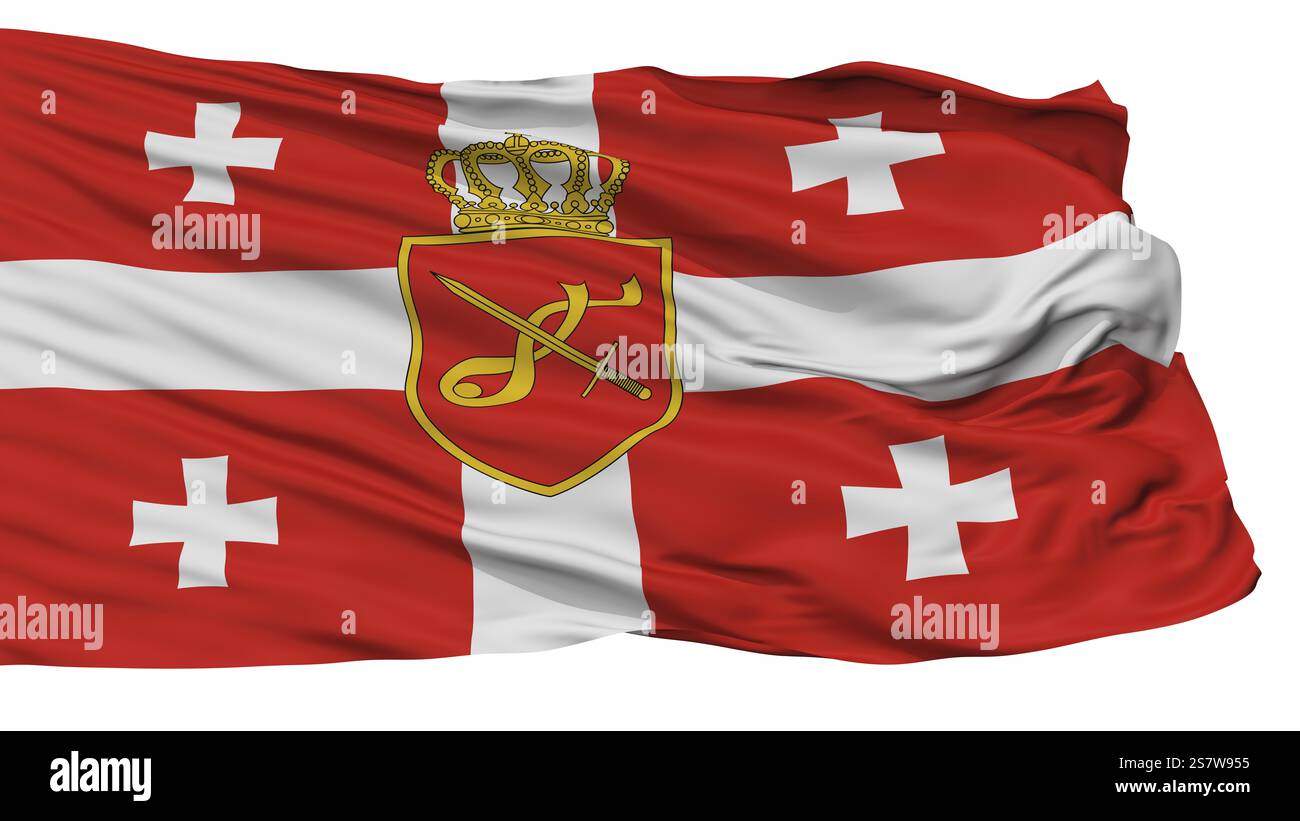 Georgia Main Military Flag, Isolated On White Background Stock Photo ...