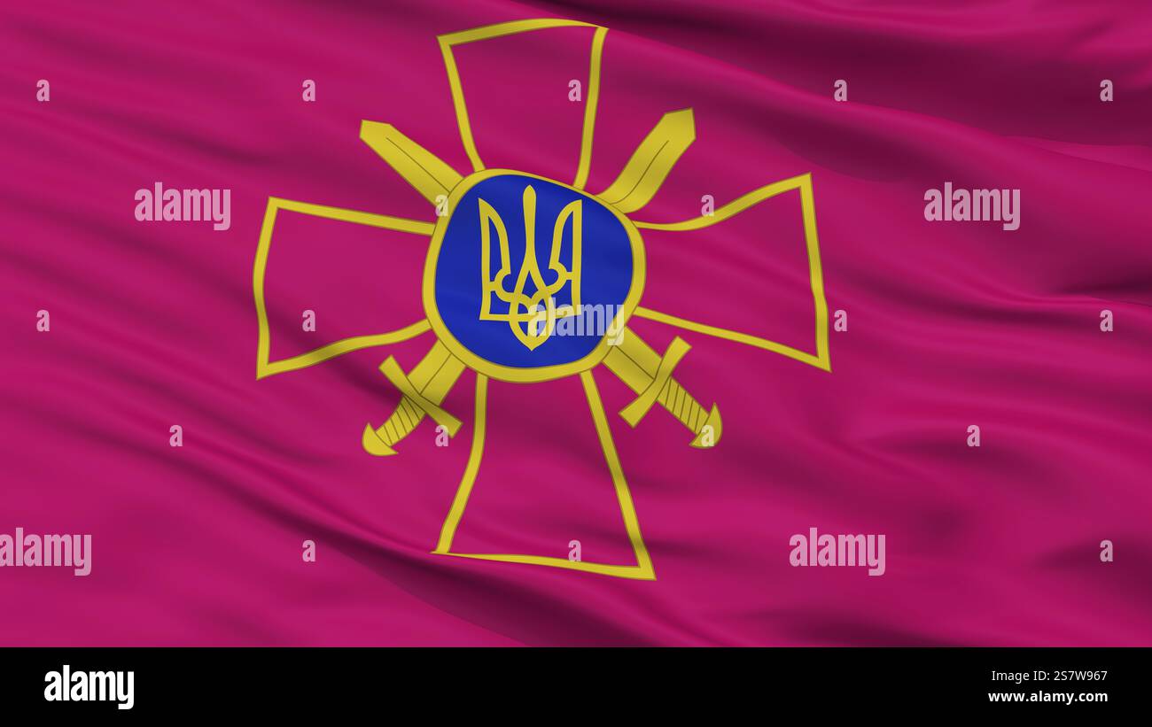 Ensign Of Ukrainian Ground Forces Flag, Closeup View Stock Photo - Alamy