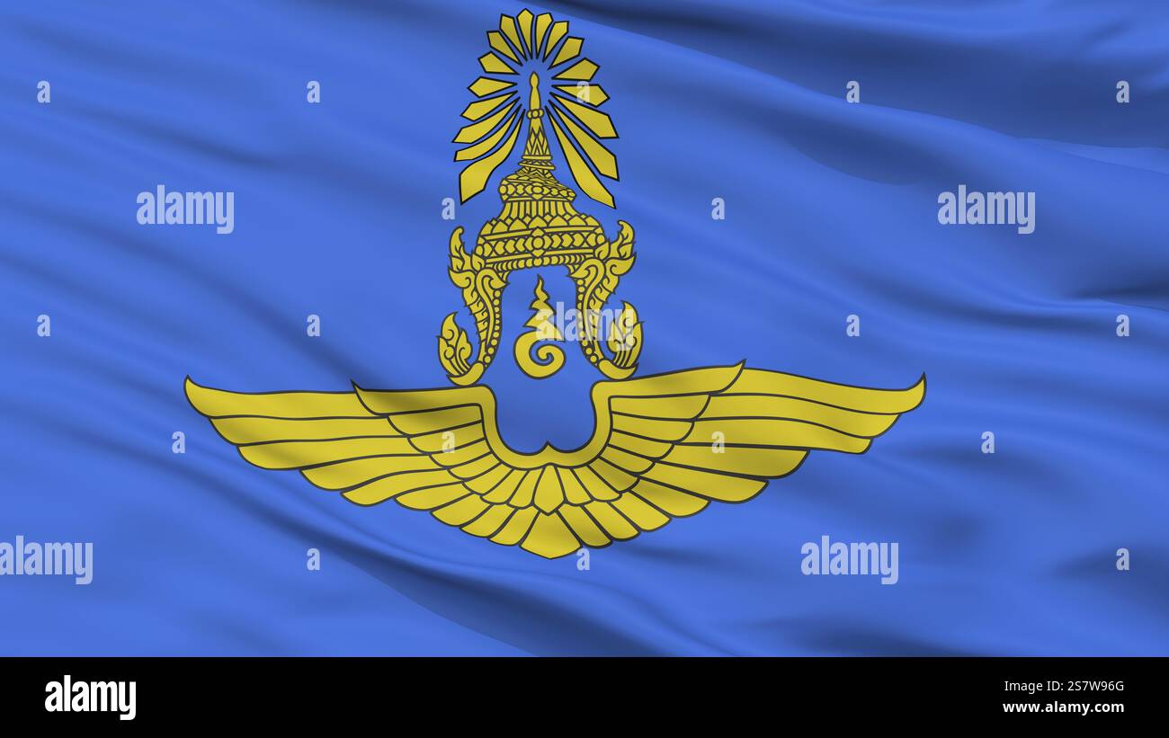 Royal Thai Air Force Flag, Closeup View Stock Photo - Alamy