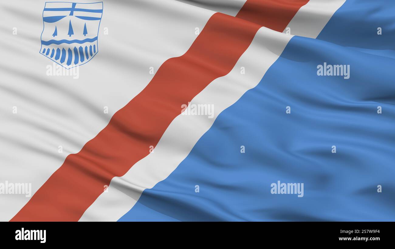 St Albert City Flag, Country Canada, Alberta, Closeup View, 3D ...