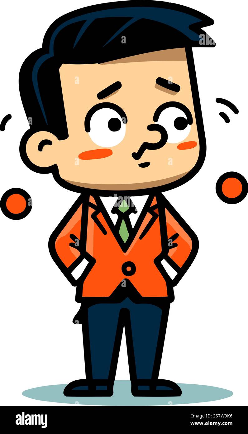 Businessman having a bad day. Vector illustration in cartoon style ...