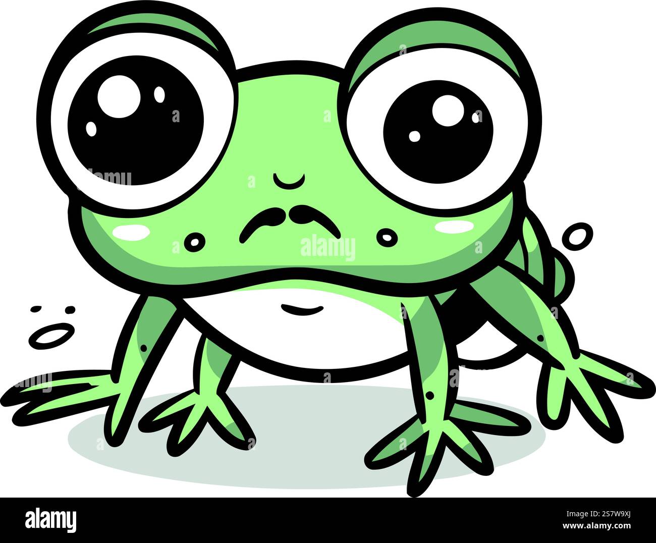 Frog Cartoon Character Vector Illustration. Isolated on White ...