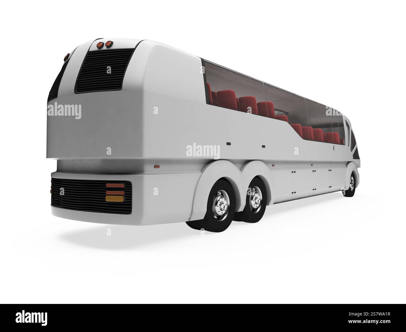 Isolated autobus over white background Stock Photo - Alamy