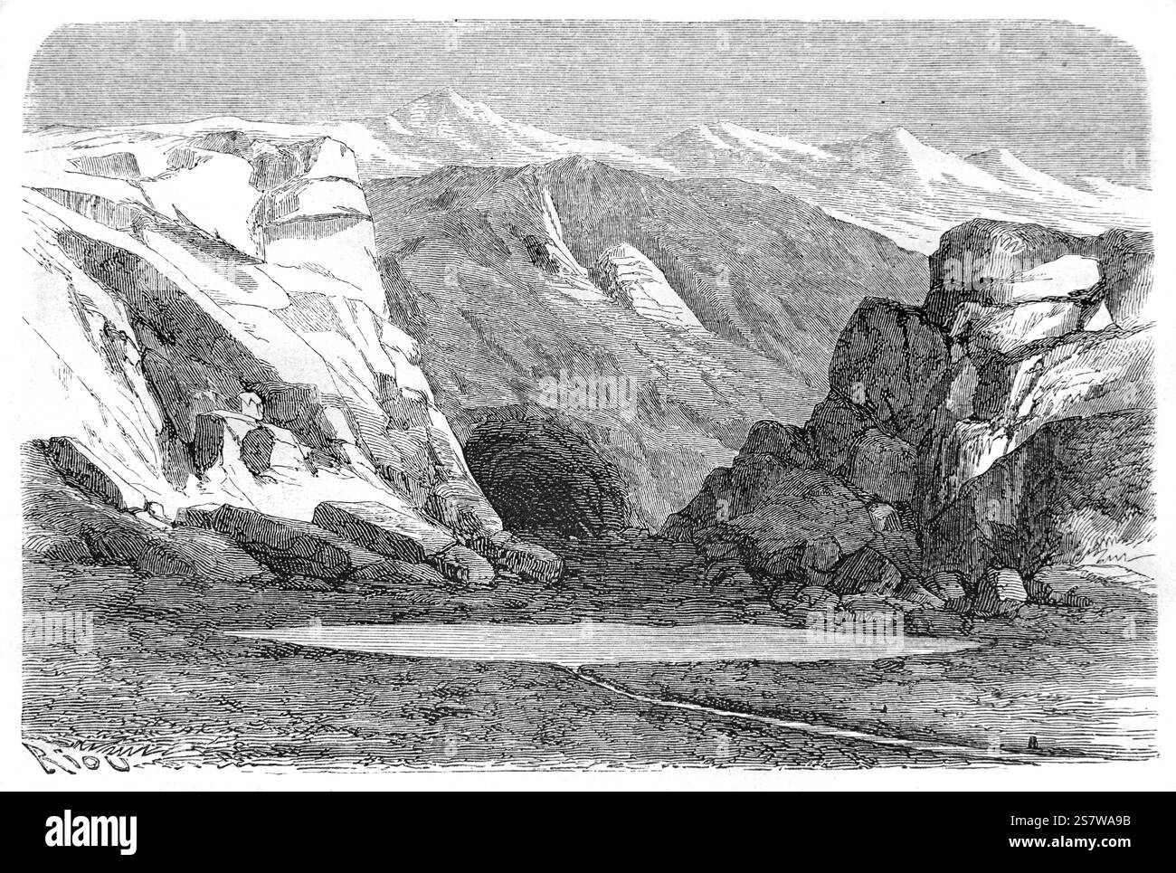 Source of Upurimac River or Rio Upurimac in the Andes Mountains of Peru ...