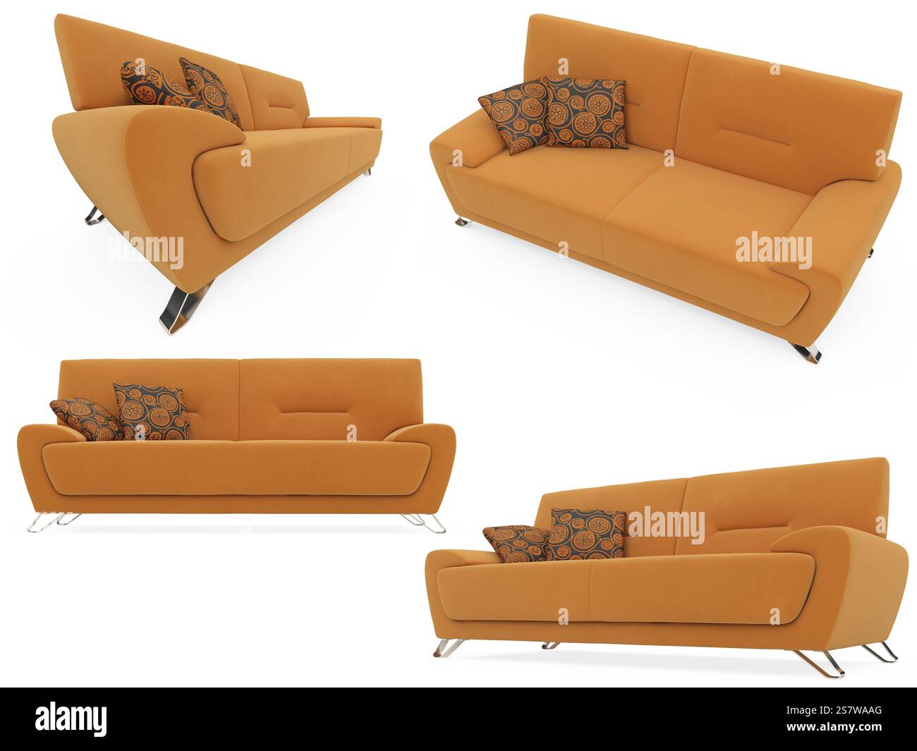Isolated collage of sofa over white background Stock Photo - Alamy