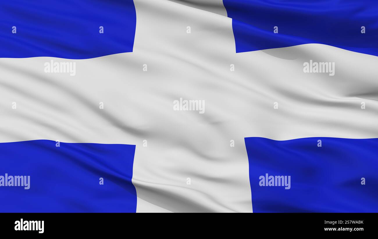 La Libertad Department City Flag, Country El Salvador, Closeup View, 3D ...