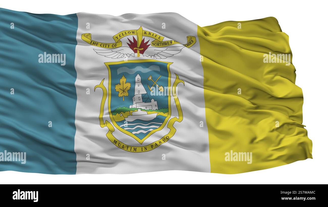 Yellowknife City Flag, Country Canada, Northwest Territories, Isolated ...