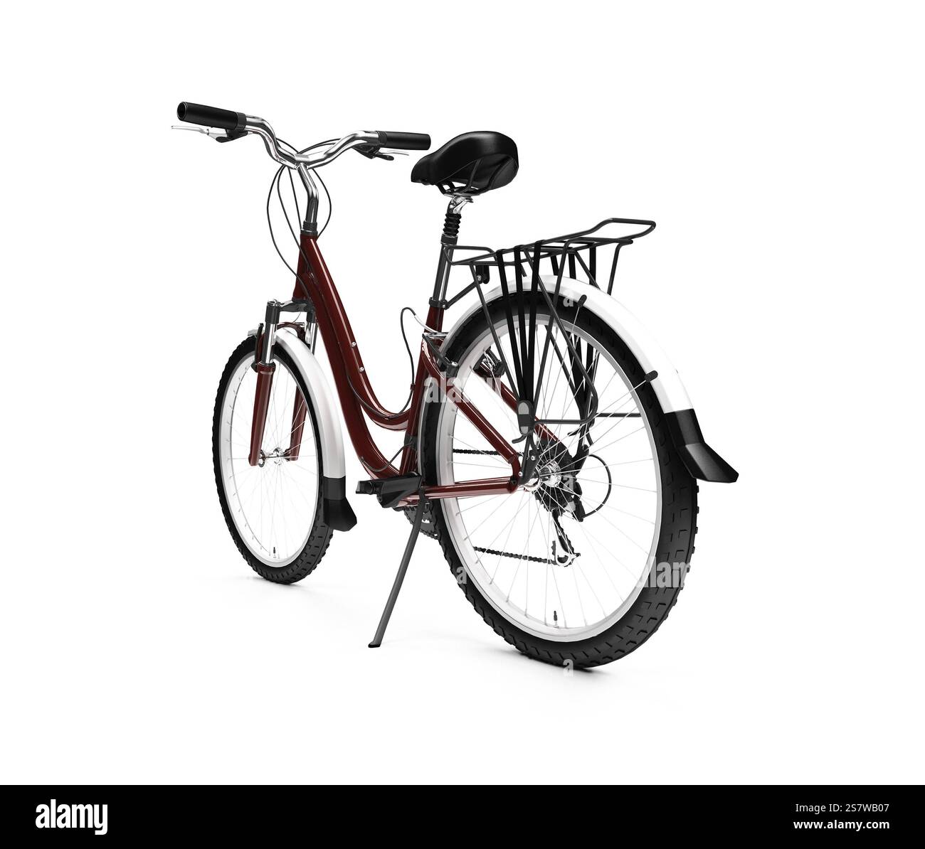 Isolated bicycle on white background Stock Photo - Alamy