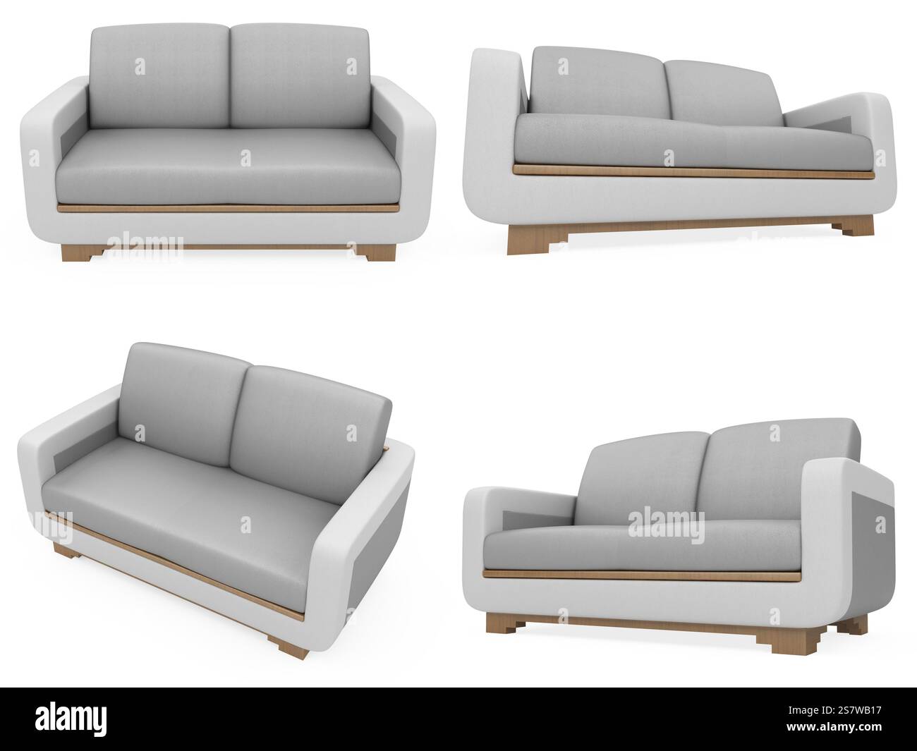 Isolated collage of sofa over white background Stock Photo - Alamy