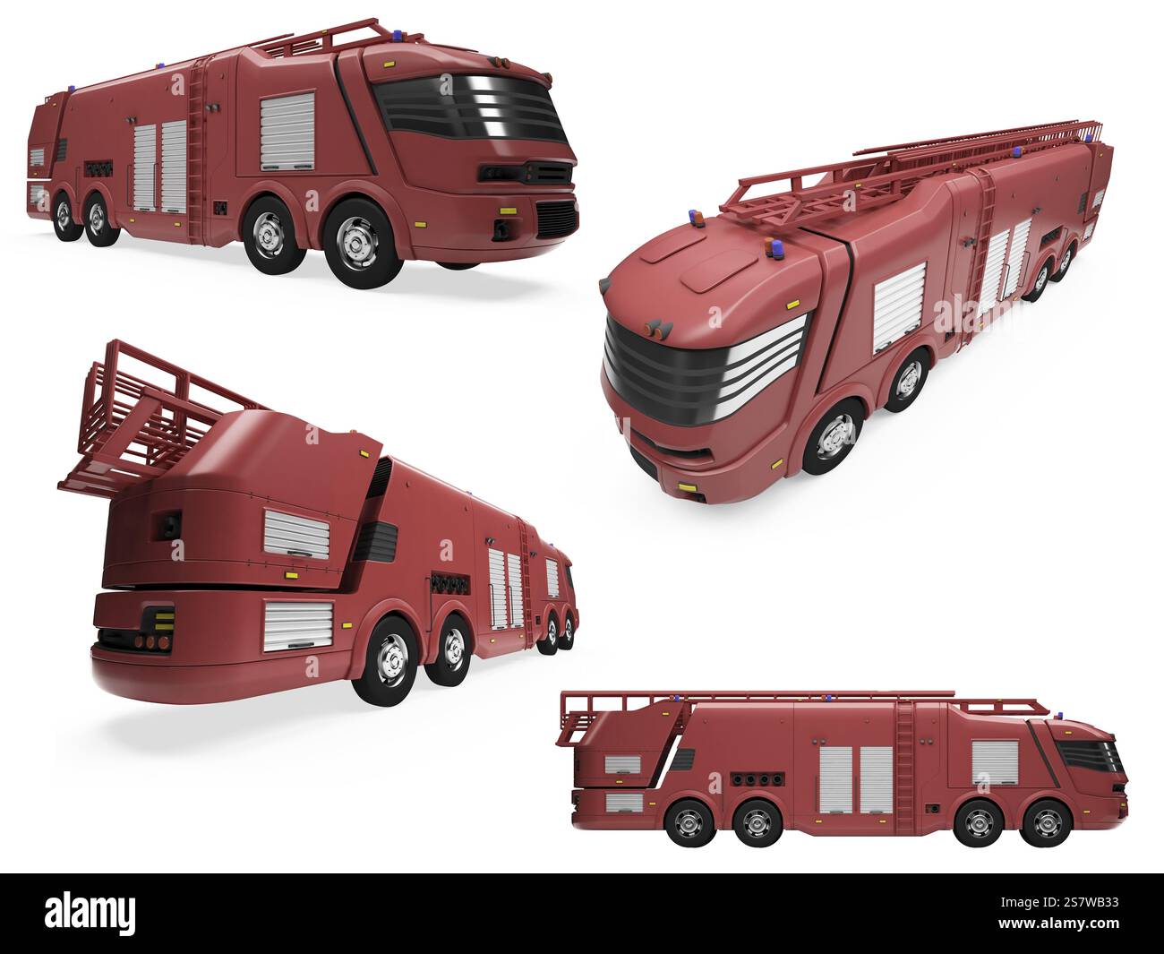 Isolated collection of concept firetruck Stock Photo - Alamy