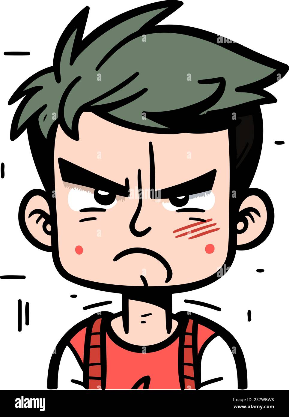 Angry Man Face Cartoon Vector Illustration Stock Vector Image & Art - Alamy