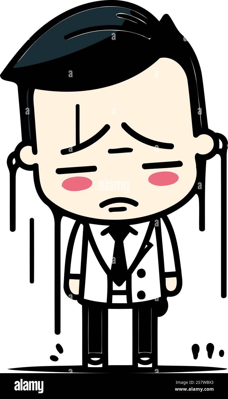 Sad Businessman Cartoon Vector Illustration Stock Vector Image & Art ...