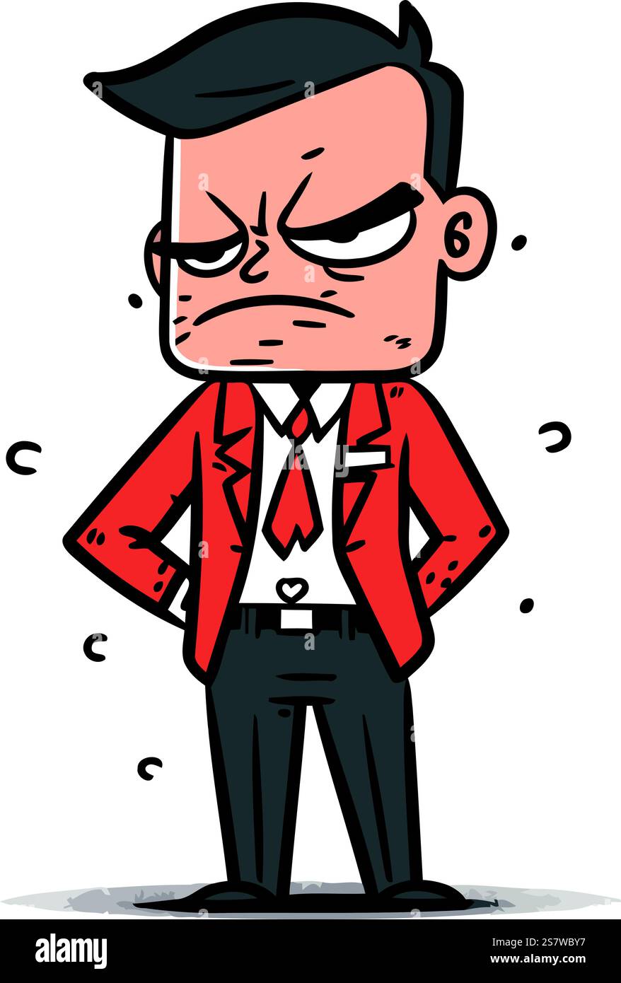 Angry boss cartoon character vector illustration. Angry boss cartoon ...