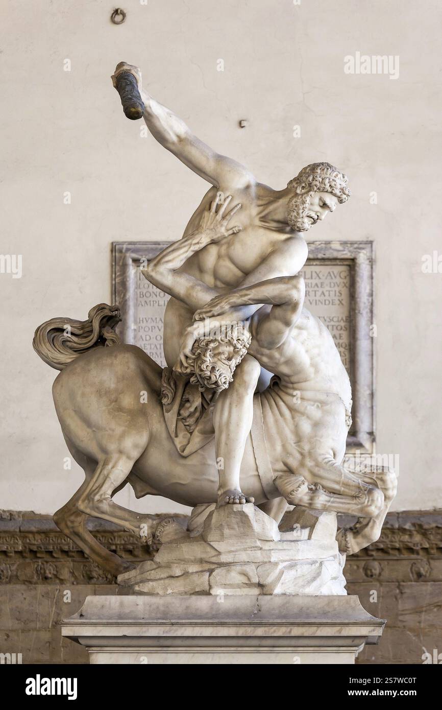 An image of Hercules Beating the Centaur Nessus Stock Photo - Alamy