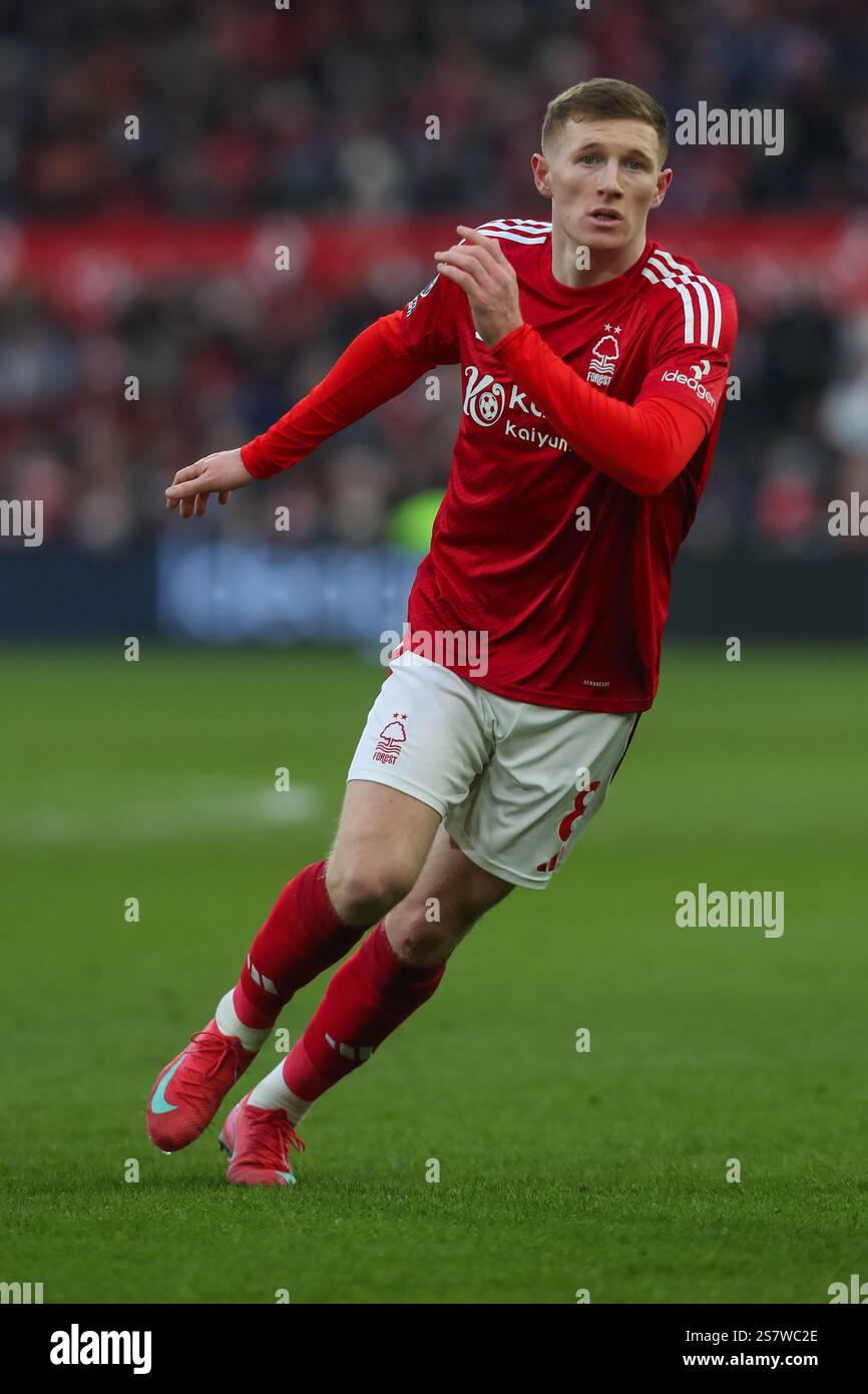 Nottingham, UK. 19th Jan, 2025. Nottingham Forest midfielder Elliot ...