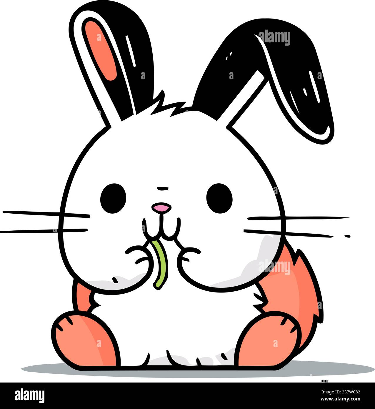 Rabbit character design. Cute cartoon bunny. Vector illustration Stock ...