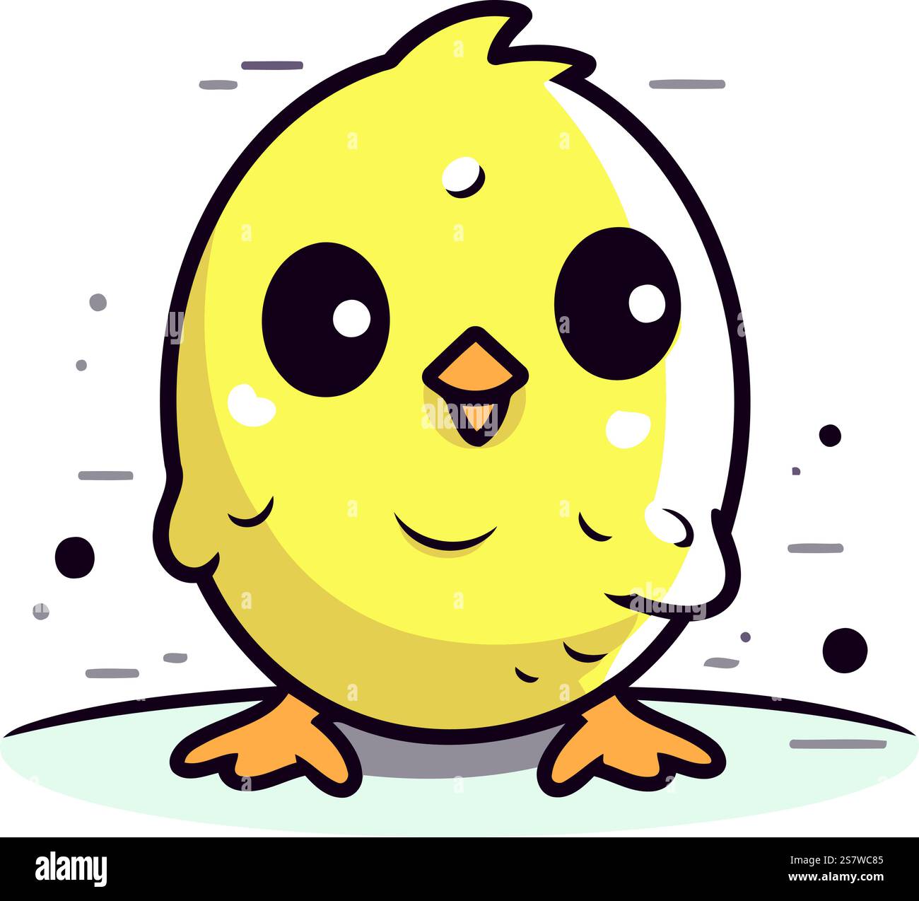 Cute chick cartoon character vector illustration. Cute little chicken ...