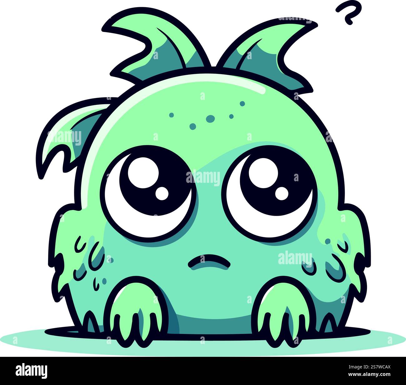 Cute cartoon monster. Vector illustration of a monster. Cute monster ...