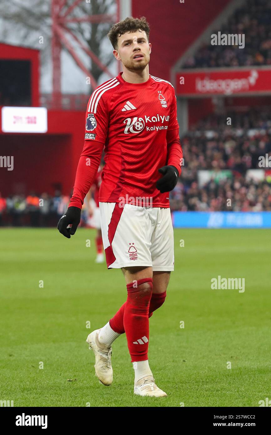Nottingham, UK. 19th Jan, 2025. Nottingham Forest defender Neco ...