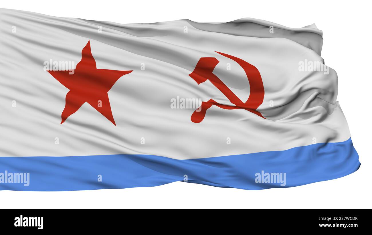 Soviet Union Naval Ensign Flag, Isolated On White Background Stock ...