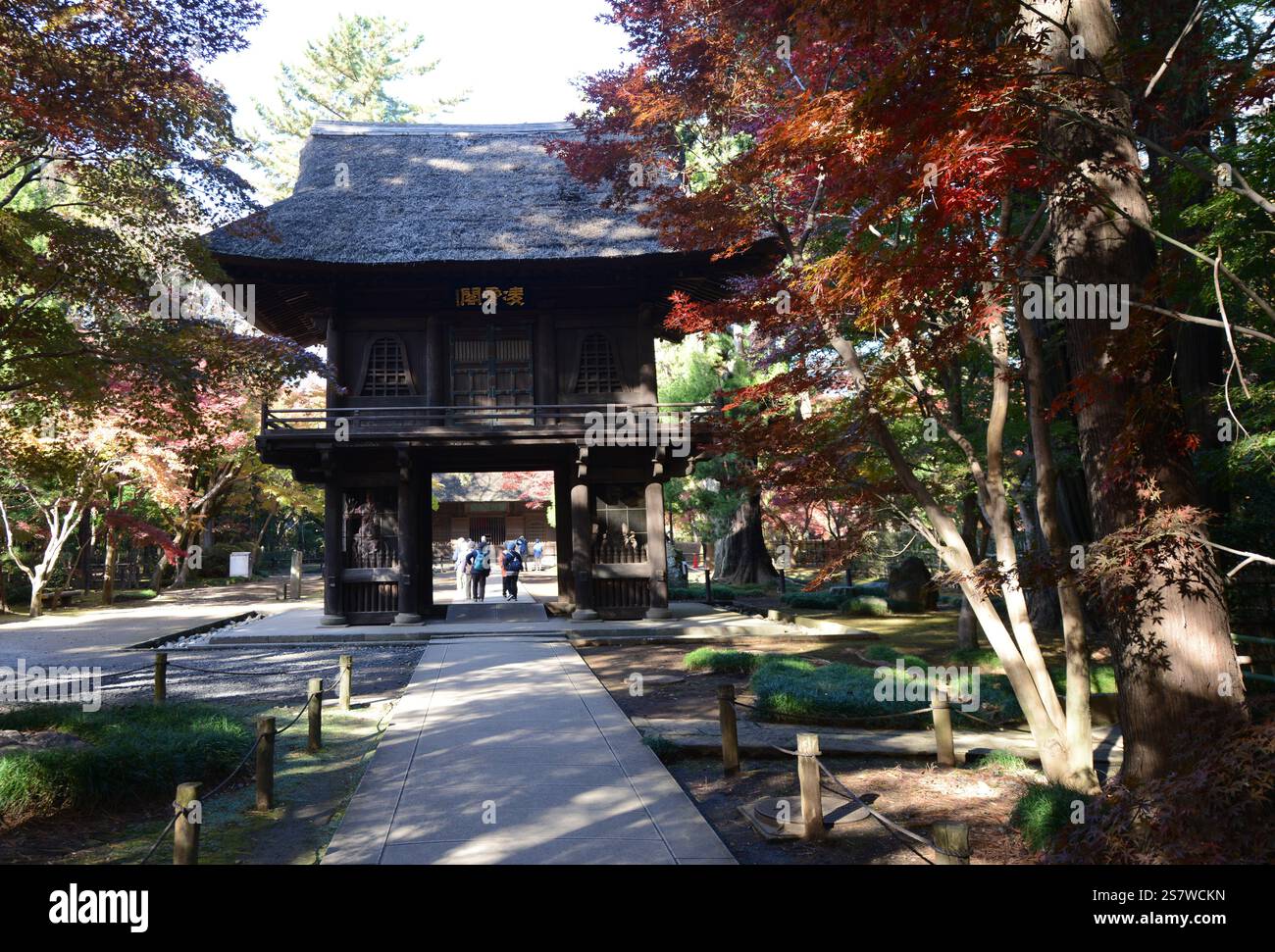 The beautiful gate of the Herin temple in Niiza, Saitama, Japan Stock ...