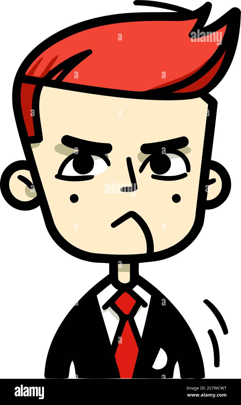 Angry Businessman Vector Cartoon Illustration Stock Vector Image & Art ...