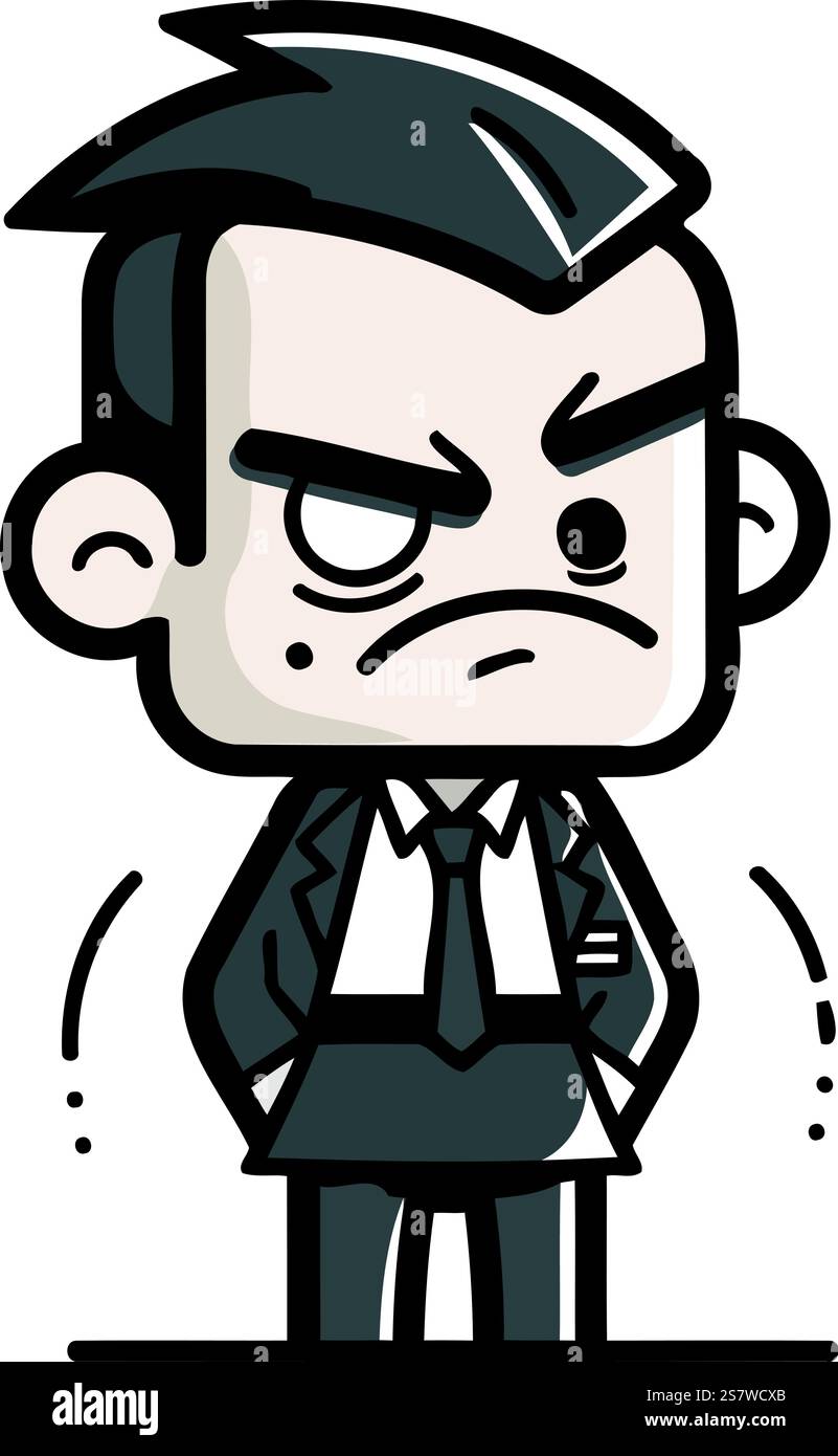 Angry Businessman Cartoon Vector Illustration Stock Vector Image & Art ...