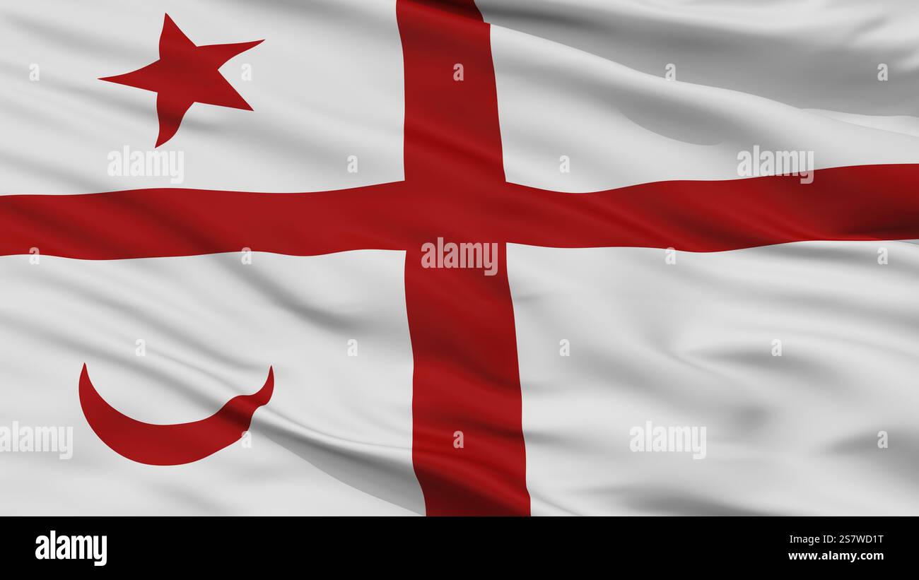 Mikmaq Indian Flag, Closeup View Stock Photo - Alamy