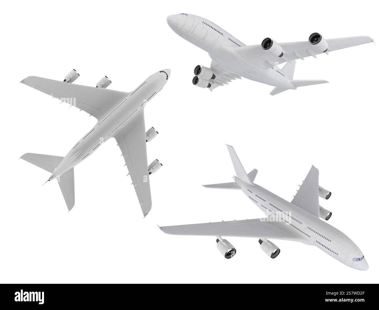Isolated collection of airplane Stock Photo - Alamy