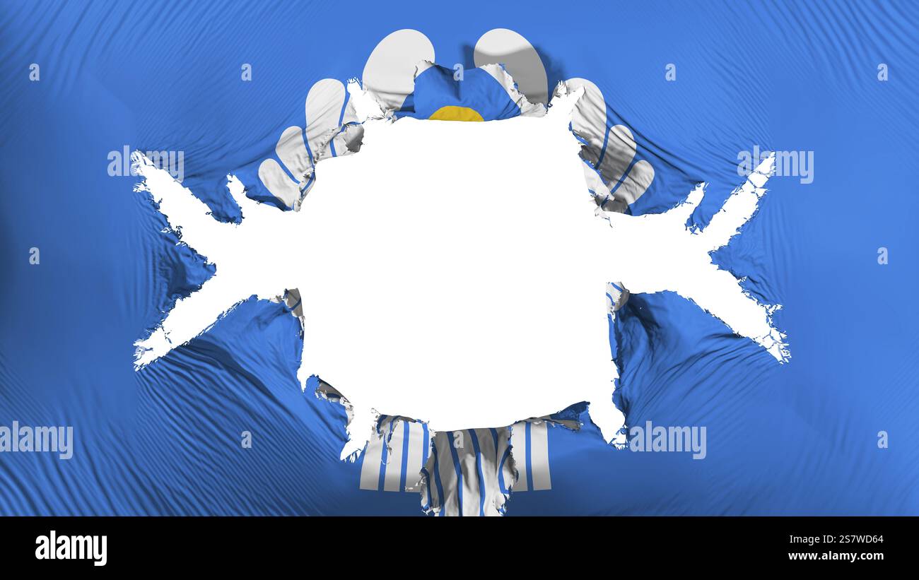 Commonwealth of Independent States flag with a big hole, white ...