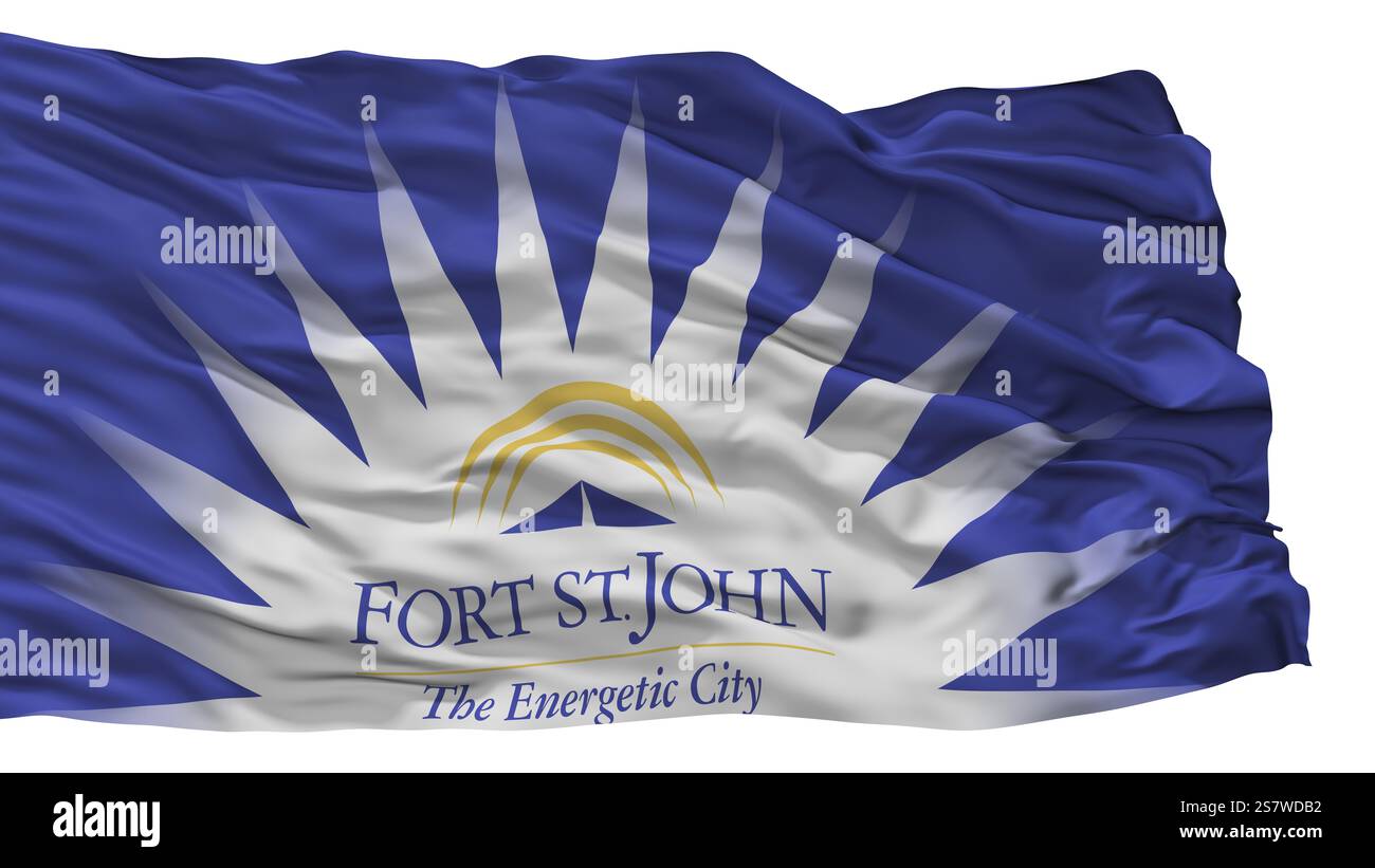 Fsj City Flag, Country Canada, Isolated On White Background Stock Photo ...