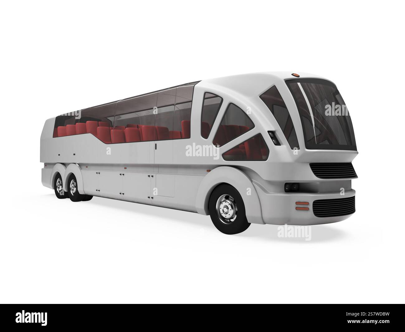 Isolated autobus over white background Stock Photo - Alamy