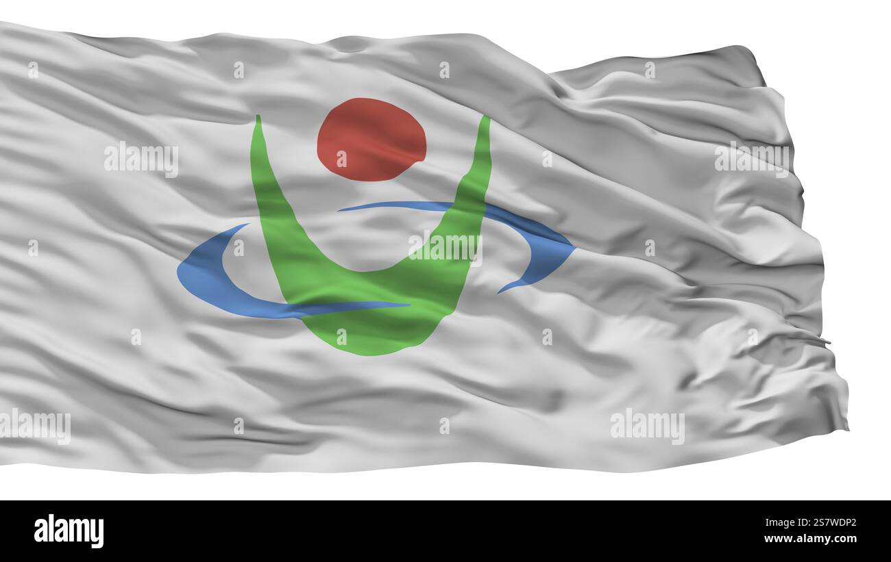 Uwajima City Flag, Country Japan, Ehime Prefecture, Isolated On White ...