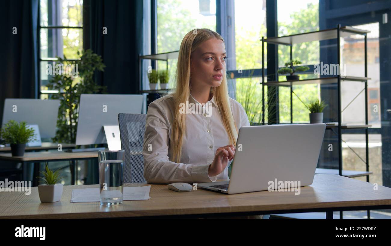 Female businesswoman Caucasian girl woman executive manager employer ...