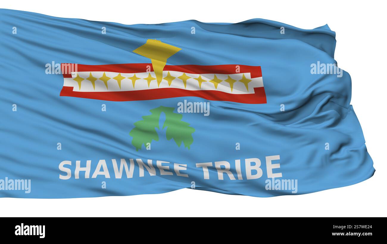 Shawnee Tribe Of Oklahoma Indian Flag, Isolated On White Background ...