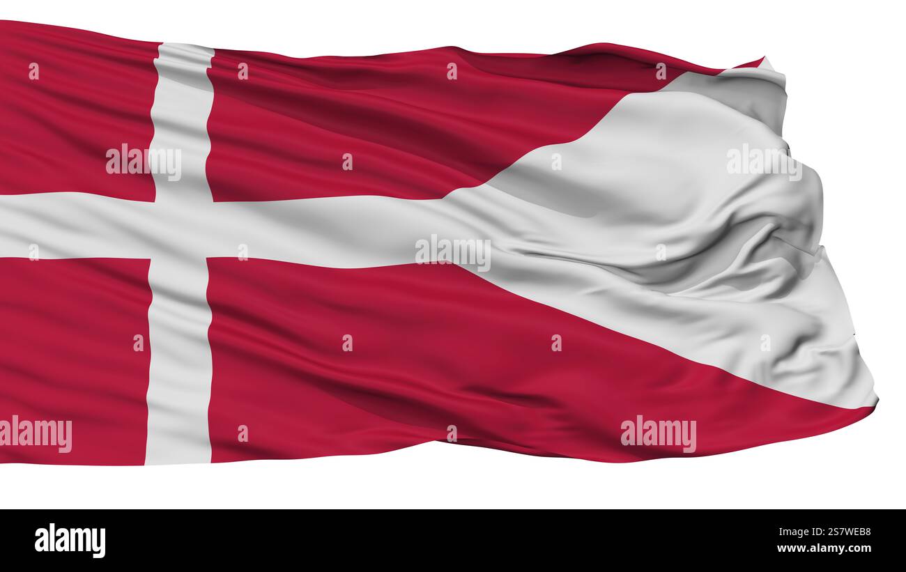 Denmark State Flag, Isolated On White Background Stock Photo - Alamy