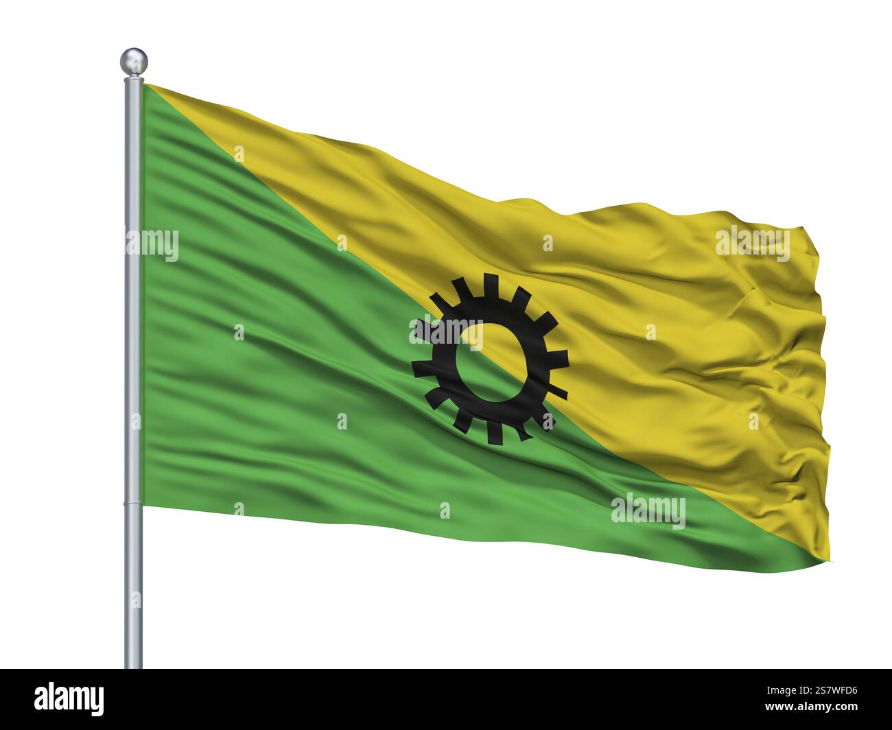 Dosquebradas City Flag On Flagpole, Country Colombia, Risaralda ...